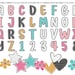 Colorful Alphabet Bundle PNG, Upper Lowercase, Preppy Alpha Doodle ...