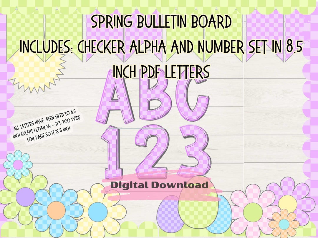 Spring Bulletin Board Kit Pdf, Printable Easter Classroom Decoration ...