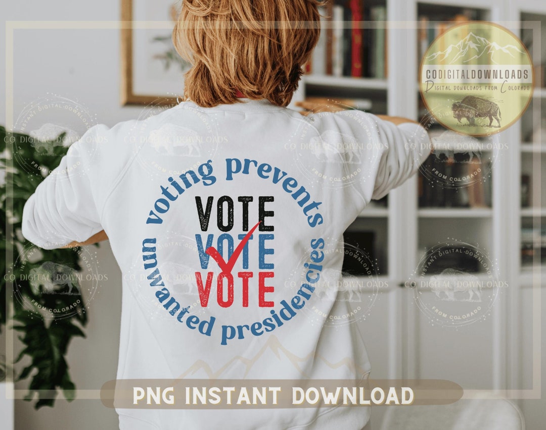 Vote Png for Sublimation Cute Vote Shirt, Checkmark Election Day Png ...