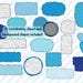 Blue Checker Alphabet Letters PNG Bundle, Retro Blue Checkers, 5 Alpha ...