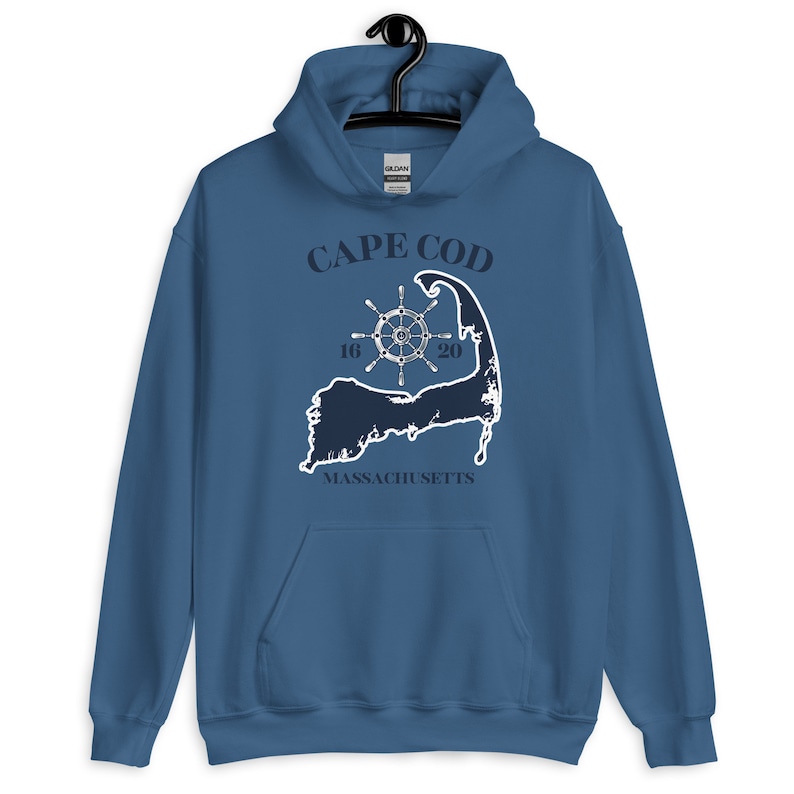 Cape Cod Massachusetts Hoodie, Nautical Hoodie, Ocean Hoodie, the Cape ...