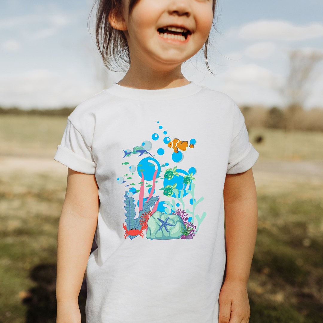 Underwater Shirt for Toddlers, Ocean Animals Shirt, Sea Creatures Shirt ...