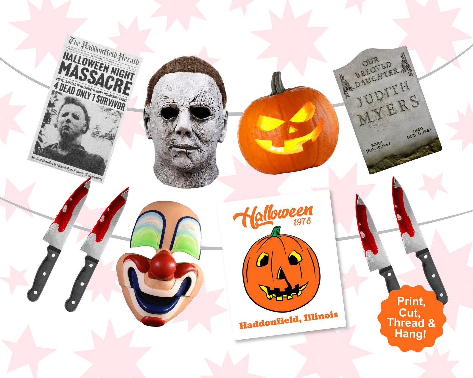 Michael Myers Banner Halloween Movie Banner Horror Party - Etsy