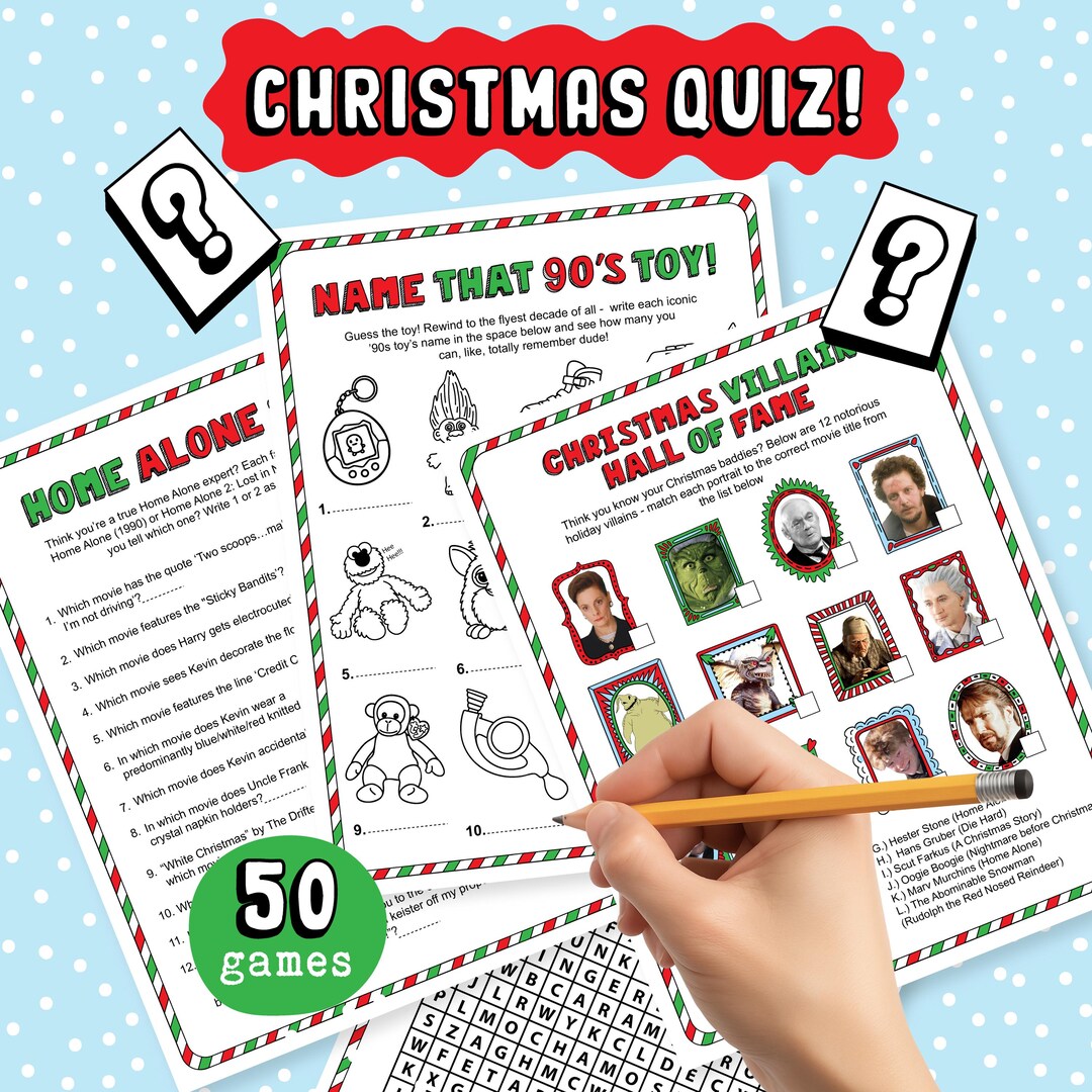 Christmas Pop Culture Quiz End of Year Christmas Office Party Games ...