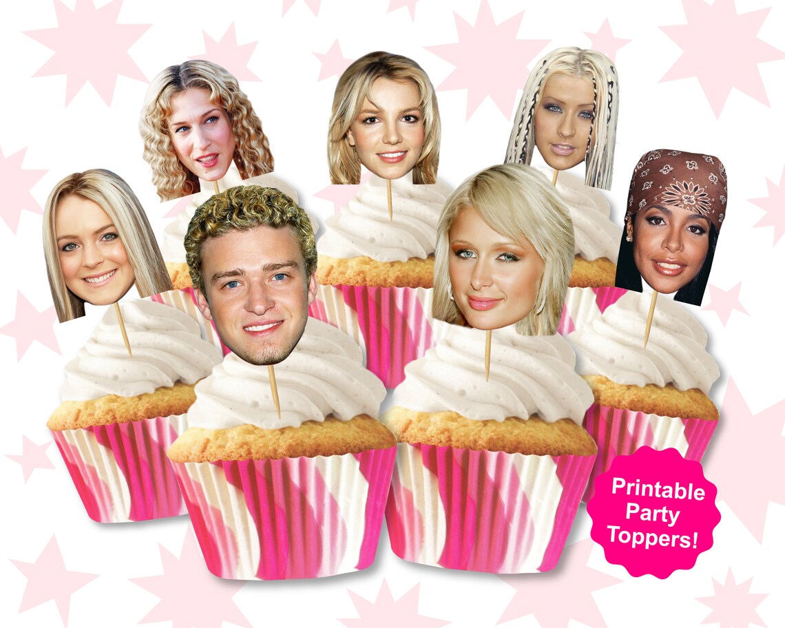 Y2K Cupake Toppers Y2K Party Decorations Y2K Party Decor - Etsy