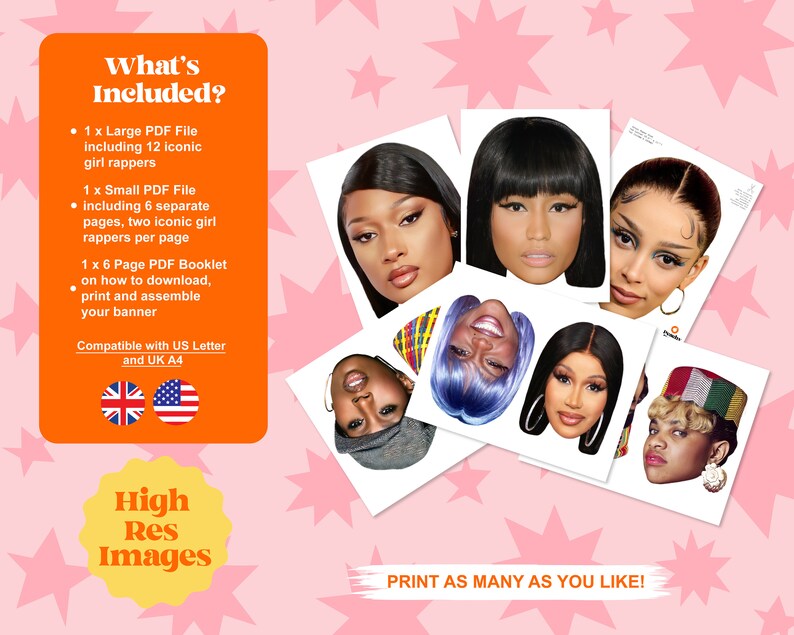 Girl Rappers Banner Rapper Party Banner Hip Hop Banner - Etsy