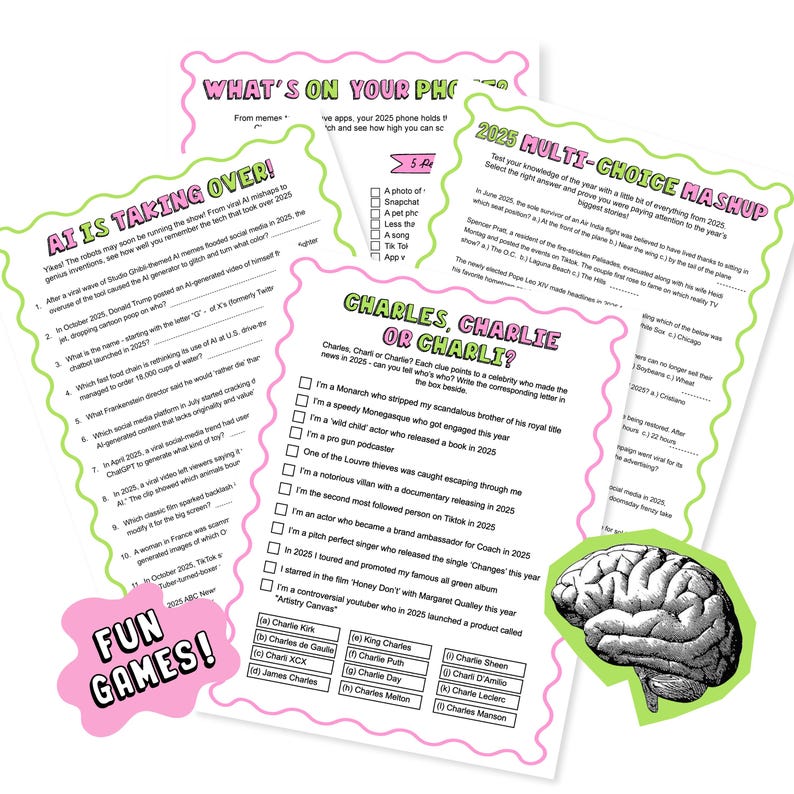 2025 Pop Culture Quiz End of Year Party Christmas Office Party Games ...