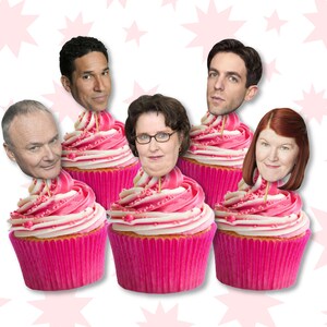 The Office Cupcake Toppers - the Office Cupcakes - the Office Party ...