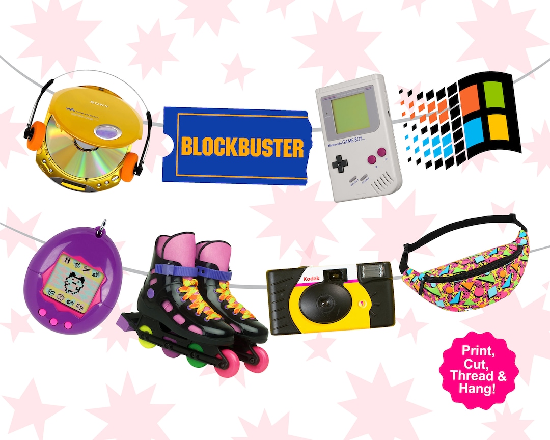 90s Party Banner - 90s Party Decorations - 90s Party Decor - 90s Party ...