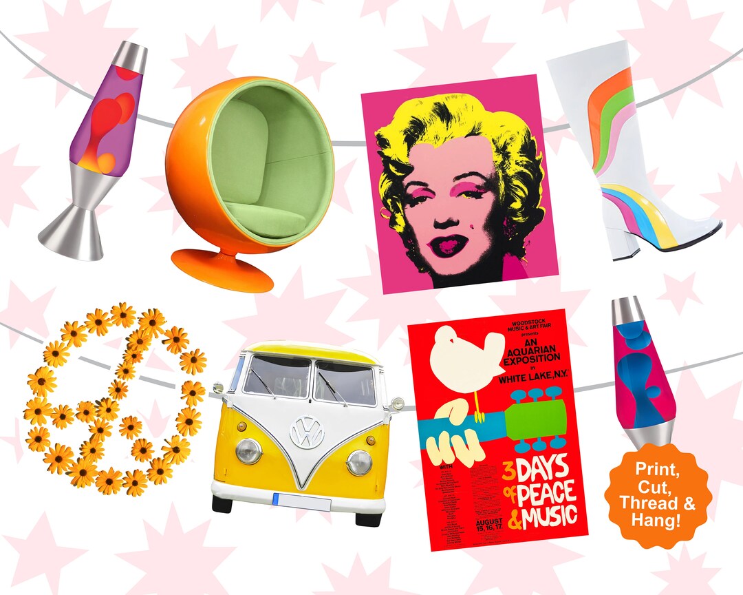 60s Party Banner - 60s Party Decorations - 60s Party Decor - 60s Party ...