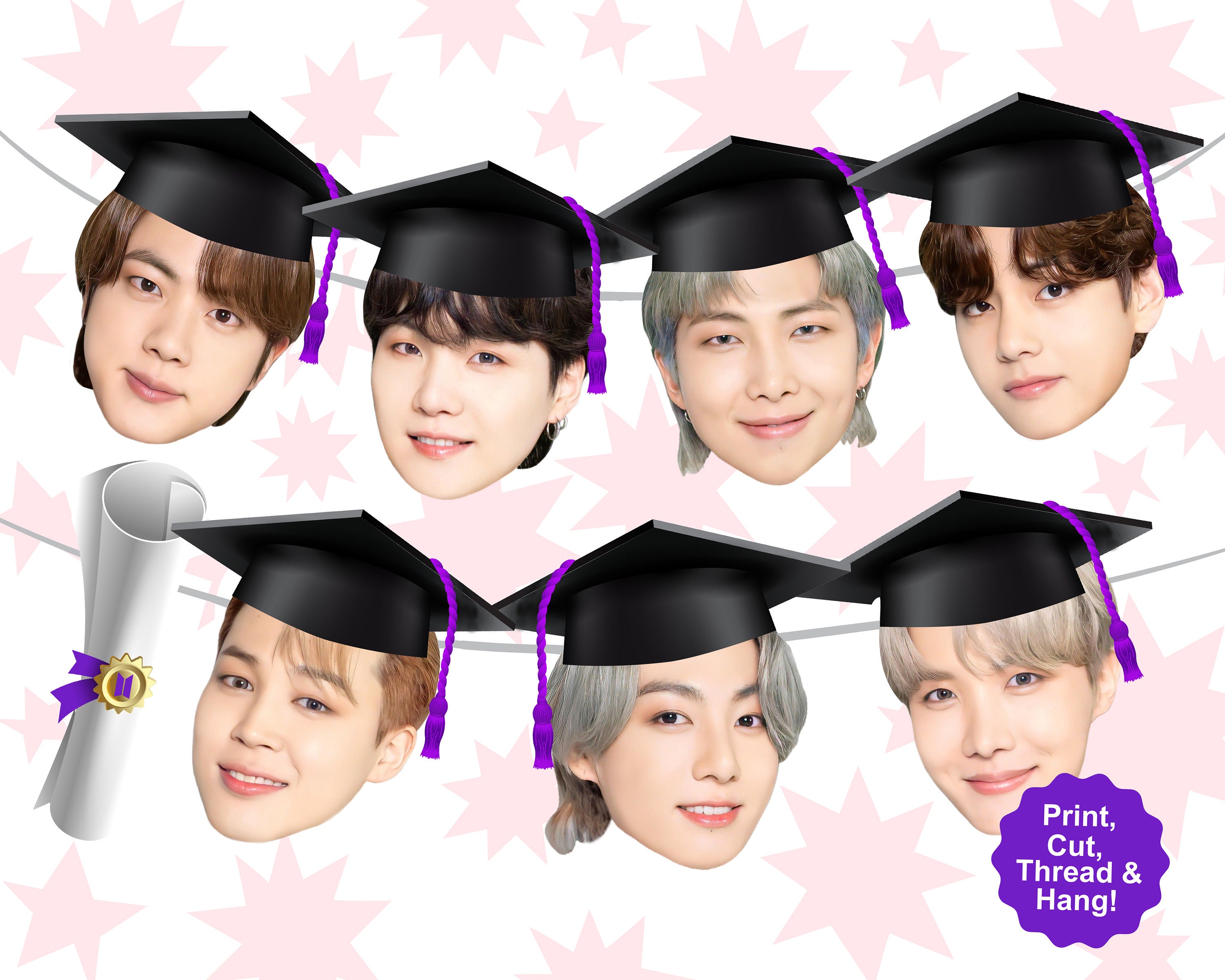 BTS Graduation Banner BTS Graduation Decorations Bts - Etsy España