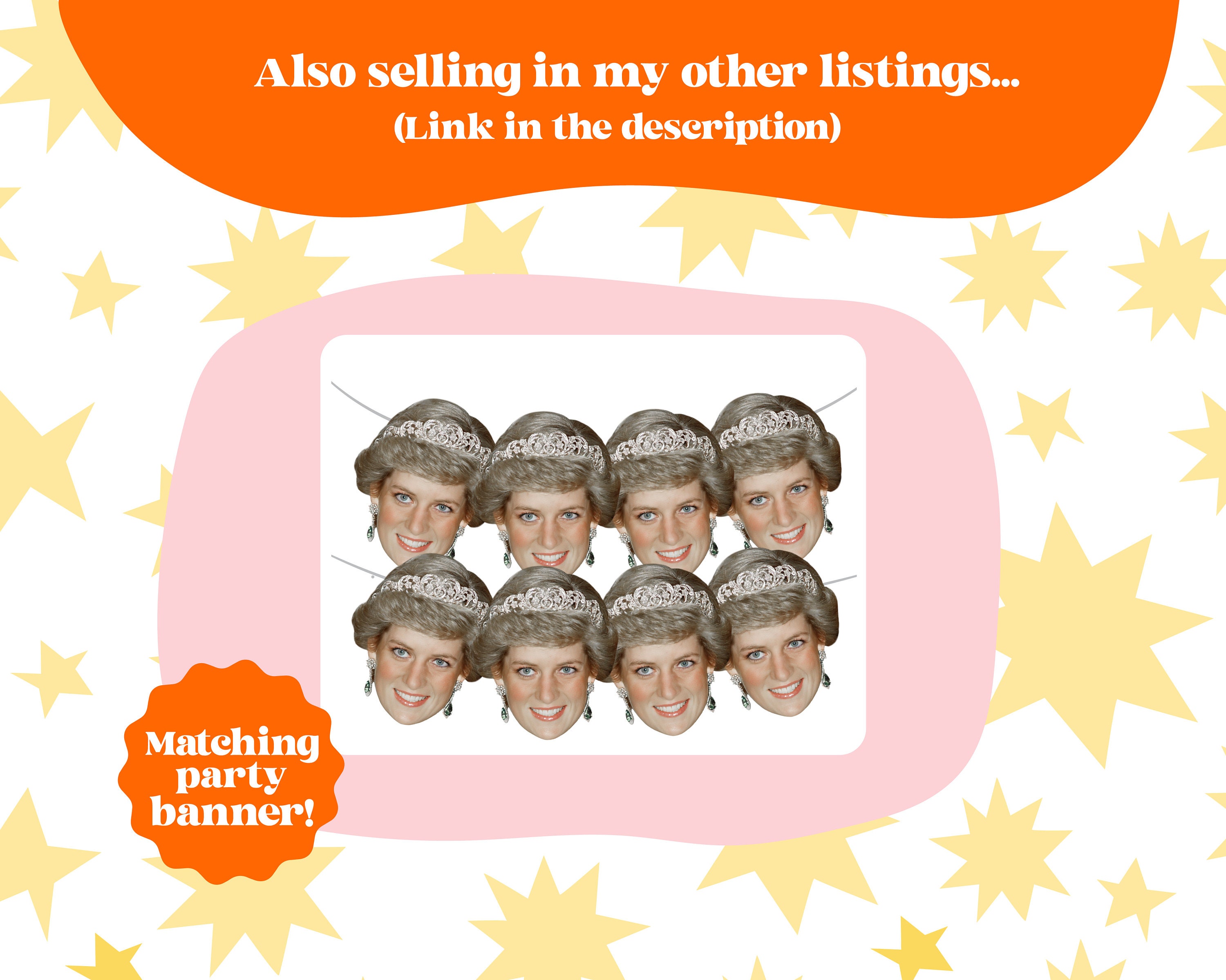 Princess Diana Cupcake Toppers Princess Diana Party - Etsy