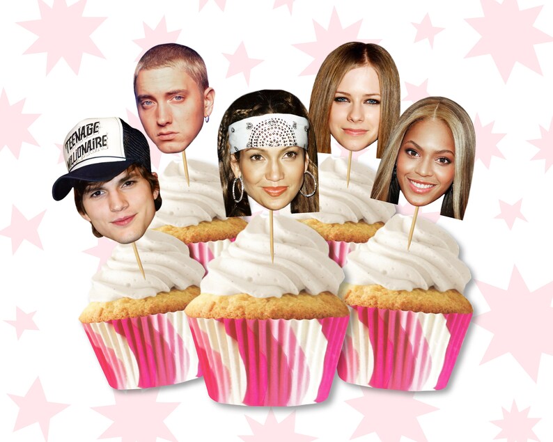 Y2K Cupake Toppers Y2K Party Decorations Y2K Party Decor - Etsy