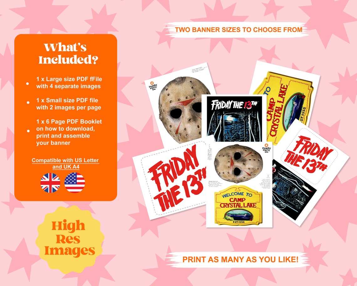 Friday 13th Banner Jason Voorhees Banner Friday 13th Party - Etsy