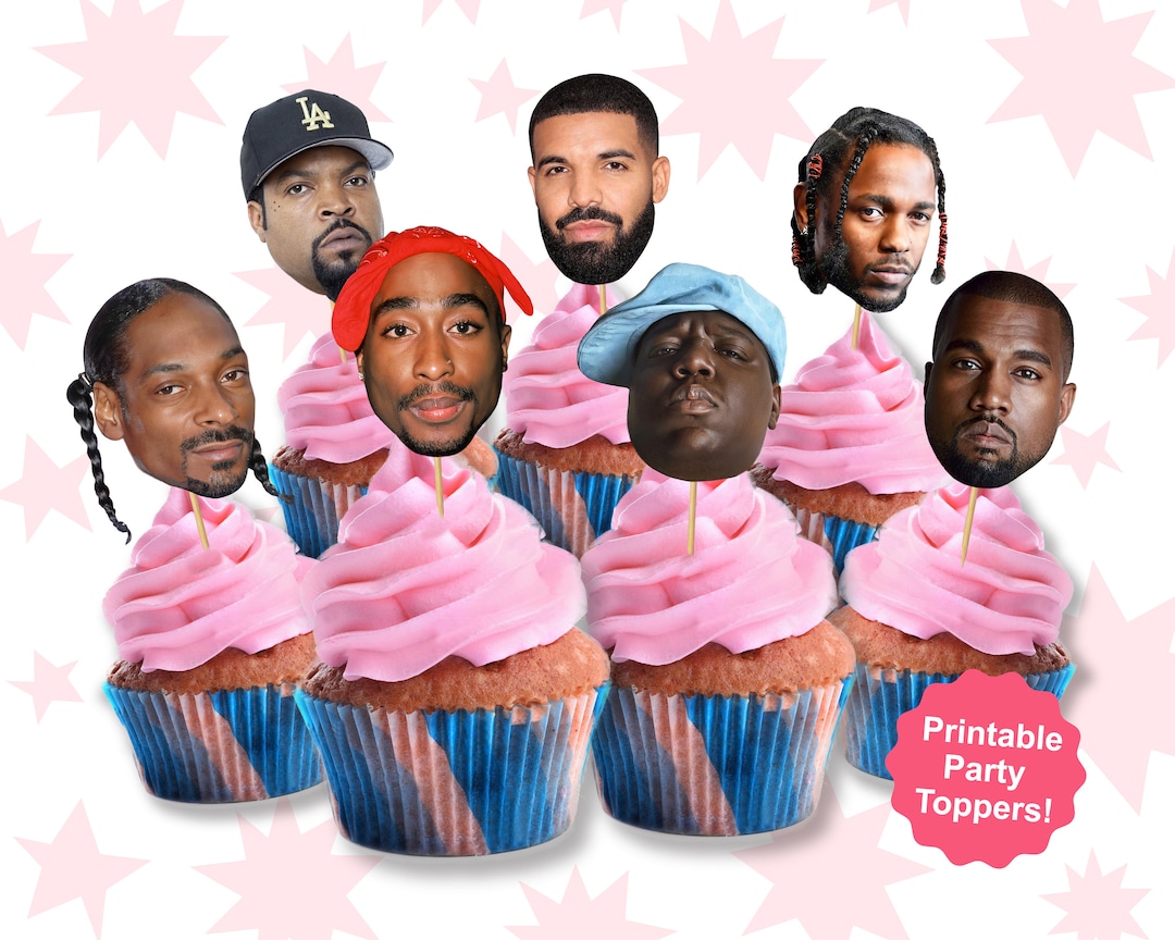 Rapper Cupcake Toppers Rapper Party Hip Hop Cupcake Hip - Etsy UK