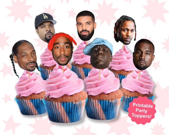Rapper Cupcake Toppers Rapper Party Hip Hop Cupcake Hip - Etsy UK