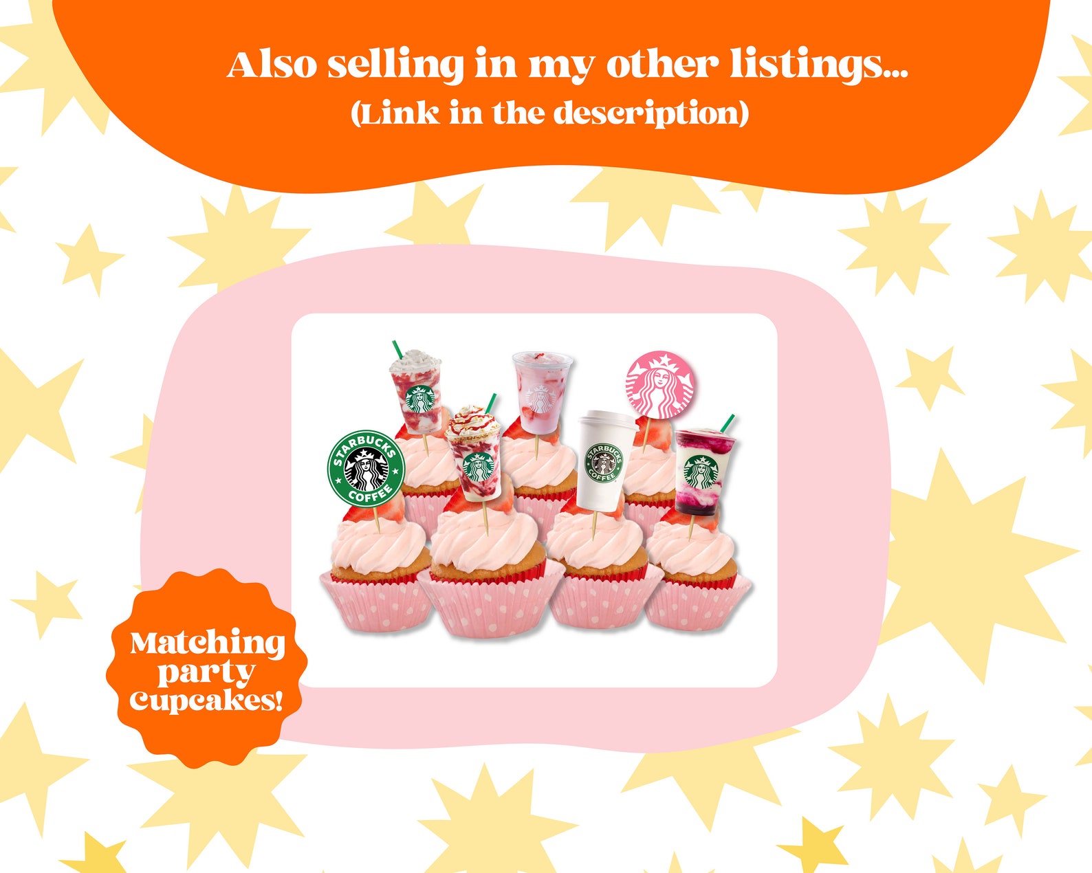 Pink Starbucks Banner Starbucks Theme Party starbucks - Etsy