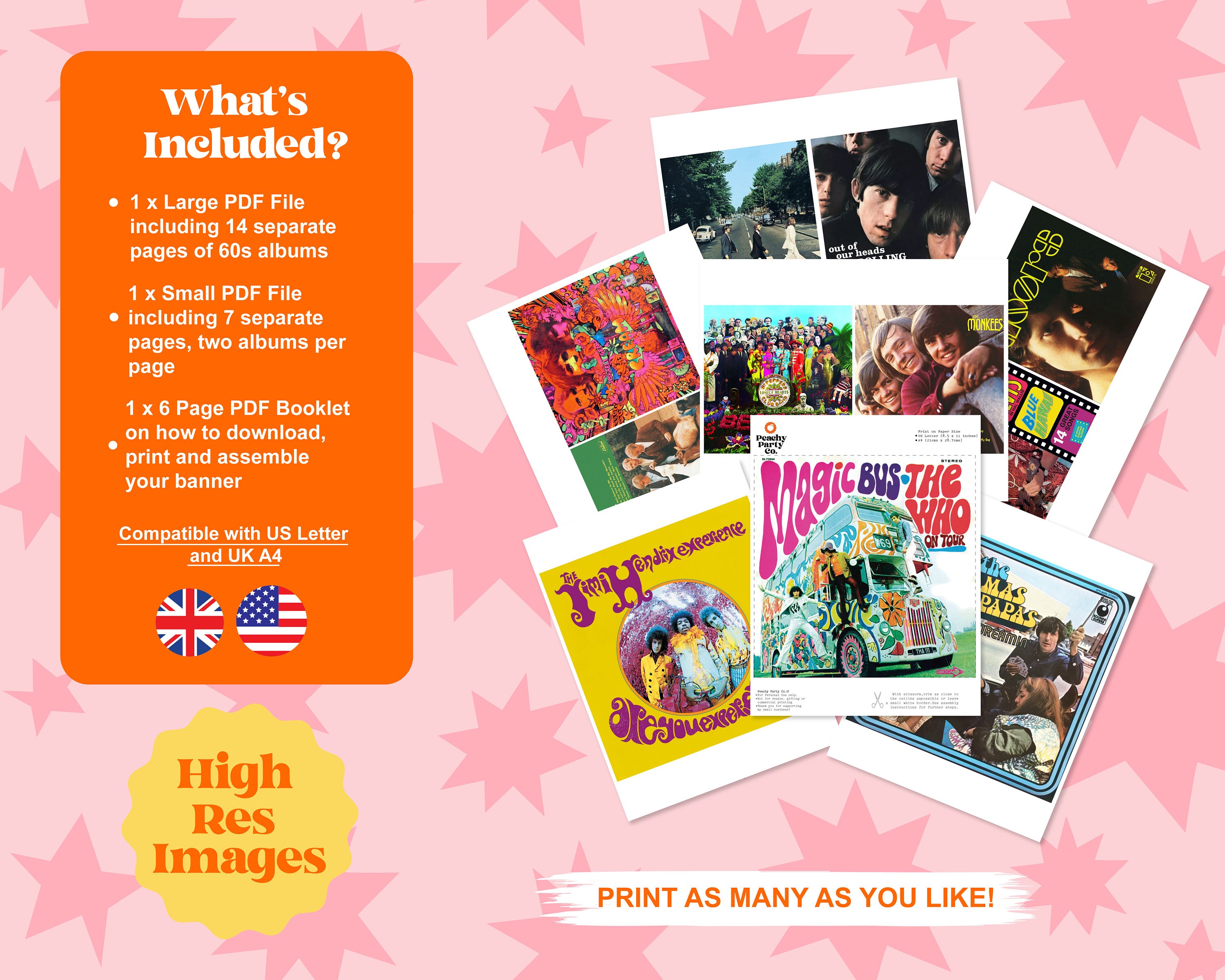 60s Party Banner 60s Party Decorations 60s Party Decor - Etsy