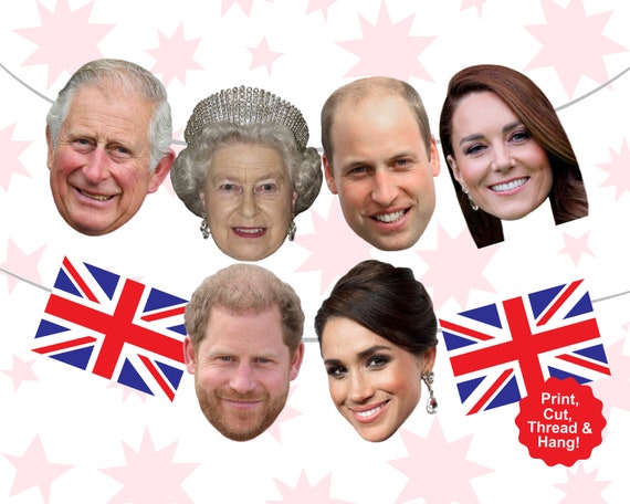 Royal Family Banner Royal Family Decorations British Party - Etsy España