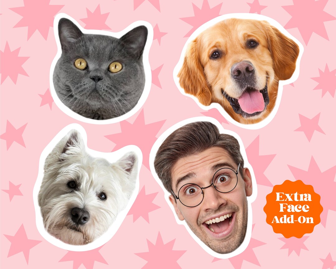 Additional 1-2 Faces Add on for Any Custom Listing - Etsy