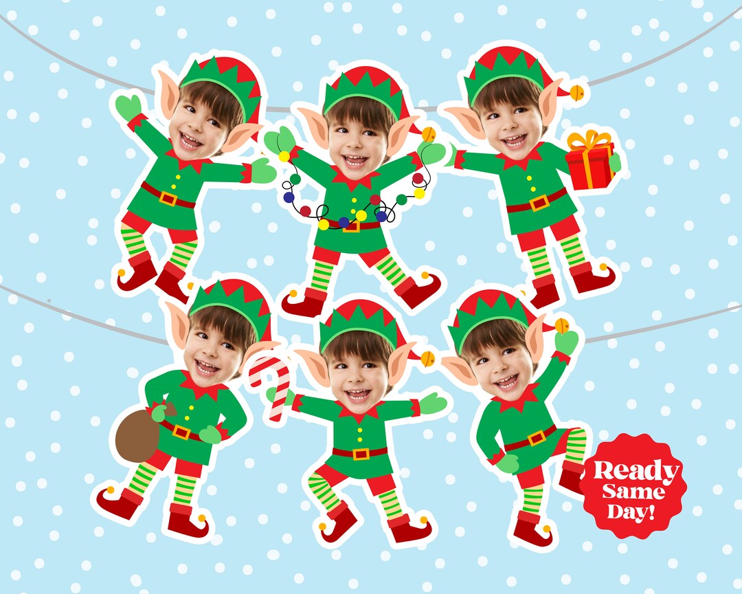 Elf Custom Photo Banner Add Your Photo Custom Christmas - Etsy Canada