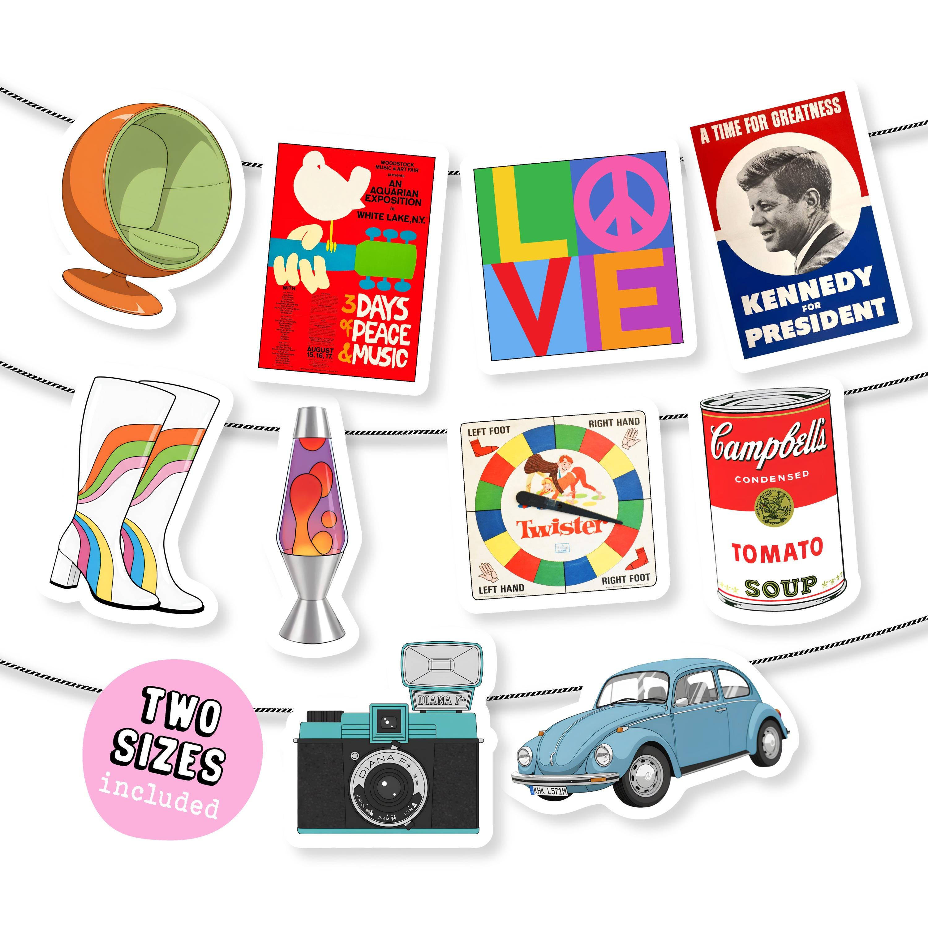 60s Party Banner Decorations, 60s Decor - Etsy