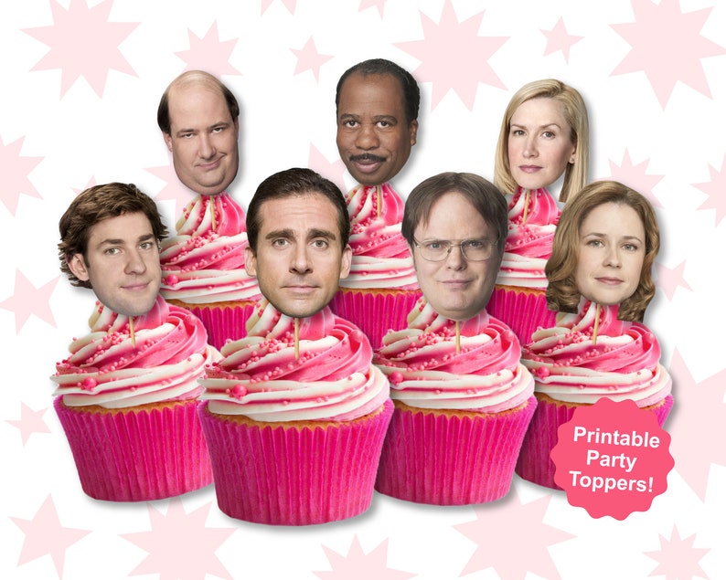 The Office Cupcake Toppers the Office Cupcakes the Office - Etsy