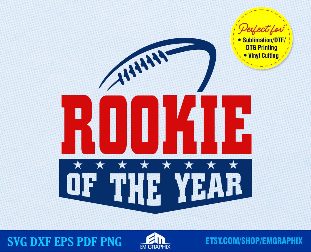 Football Rookie of the Year SVG, Football Theme Birthday Shirt, Digital ...