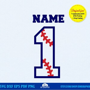 1st Birthday Svg, Baseball Theme Birthday Varsity Number One Design for ...