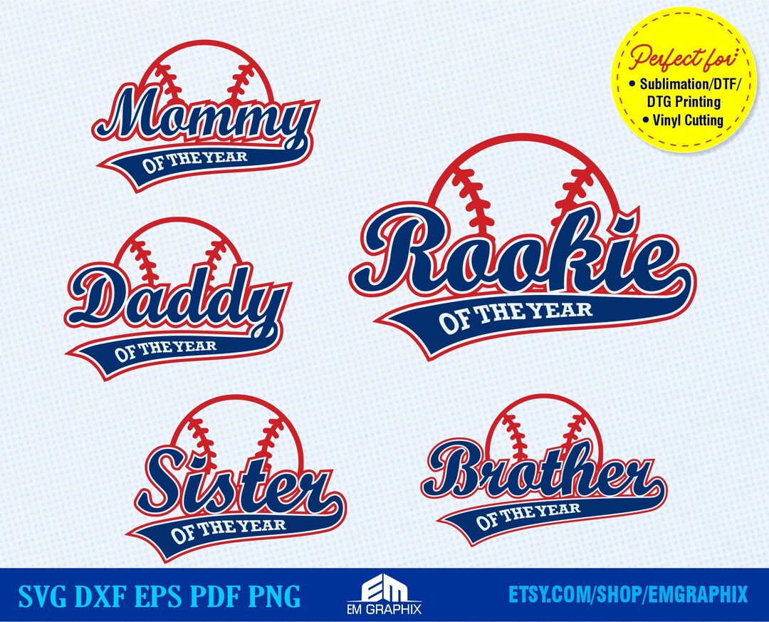 Matching Family Outfits - Daddy Mommy Sister Brother Rookie of the Year ...