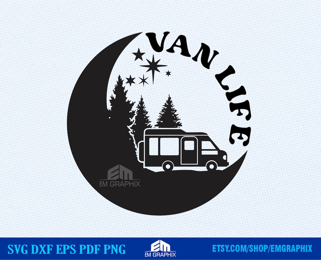 Van Life Camper Van Svg Png Dxf Pdf | Adventure Outdoor Svg Vector ...