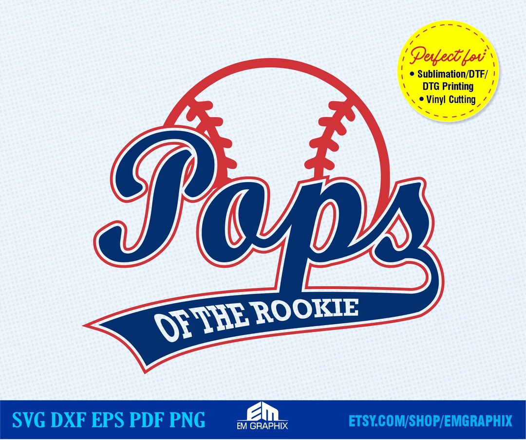 Pops SVG, Pops of the Rookie of the Year Svg Png, Baseball Shirt Pops ...