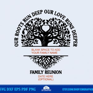Our Roots Run Deep, Our Love Runs Deeper SVG, Family Reunion Shirt Svg ...