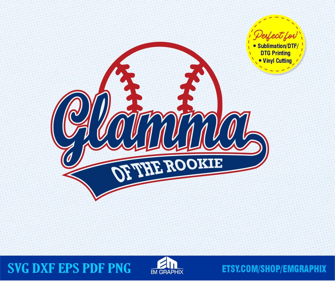 Glamma of the Rookie SVG, Rookie of the Year Glamma T-shirt, Baseball ...