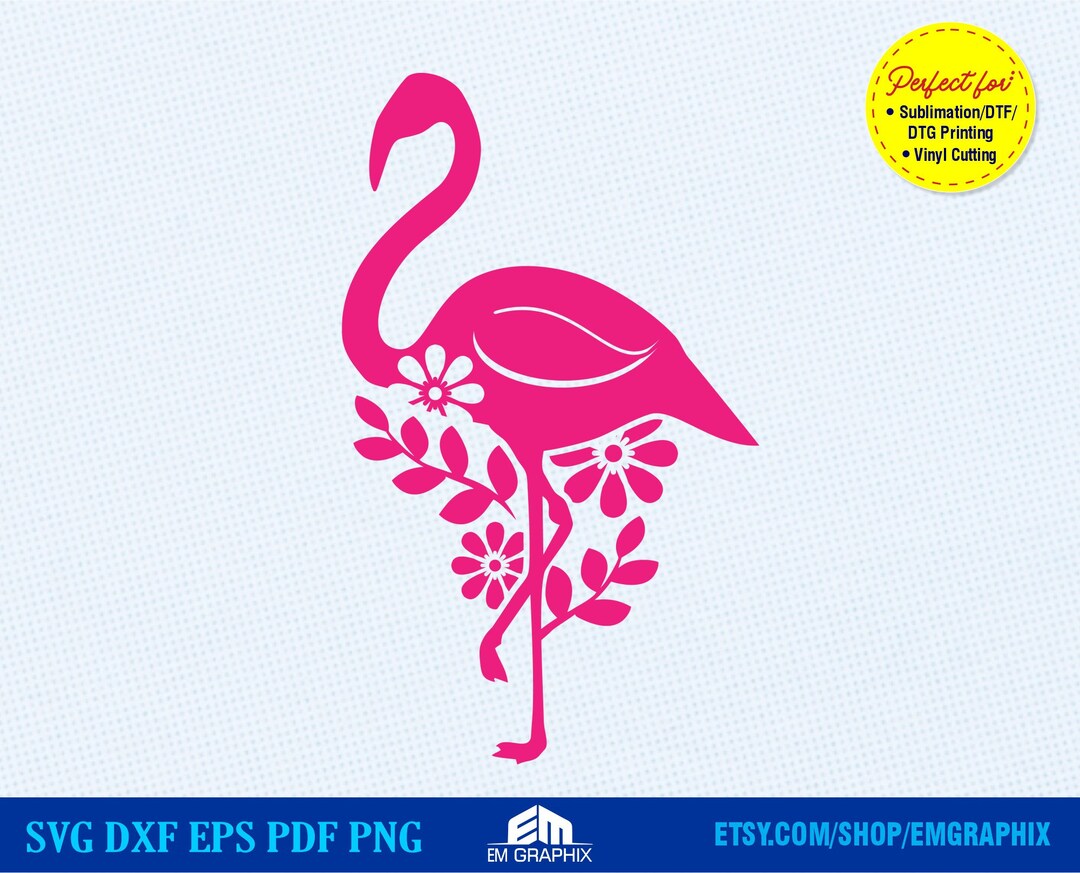 Flamingo Flower SVG: Pink Floral Clipart (digital Files) - Etsy