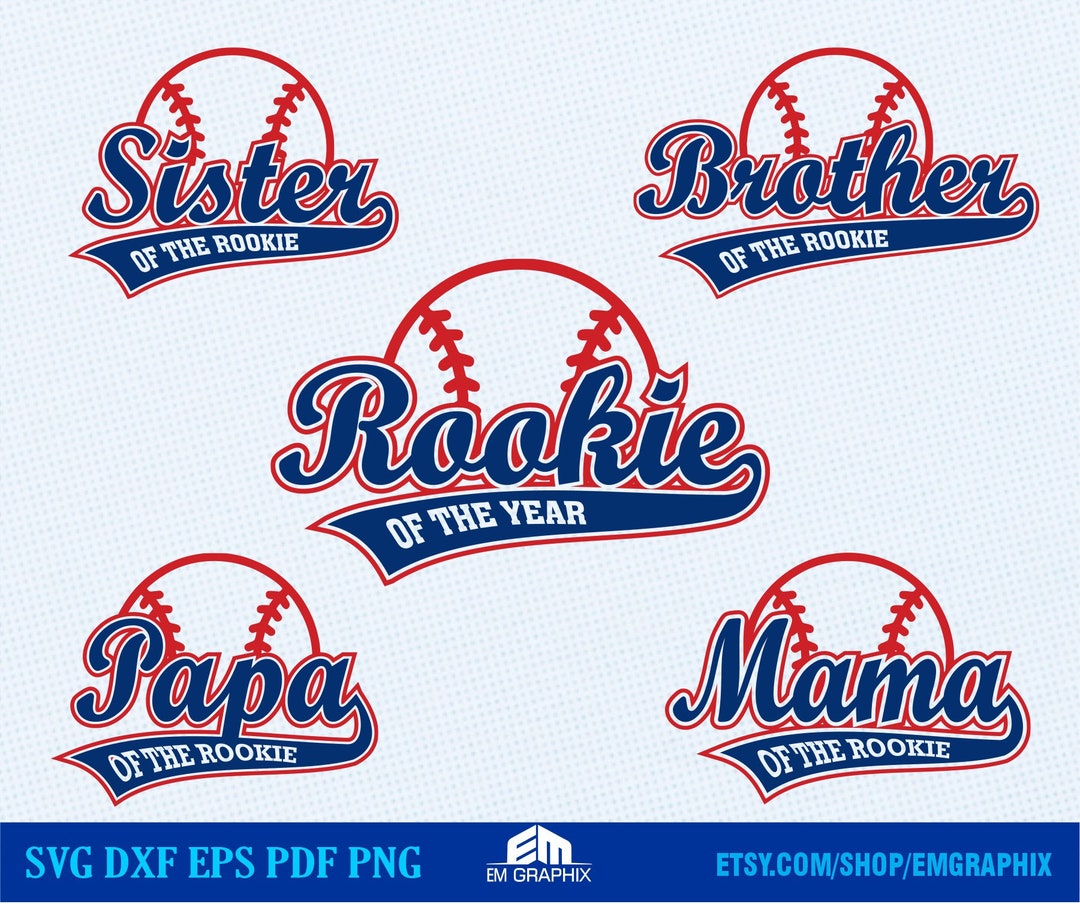 First Birthday Rookie of the Year, Baseball Family Shirt SVG Bundle ...