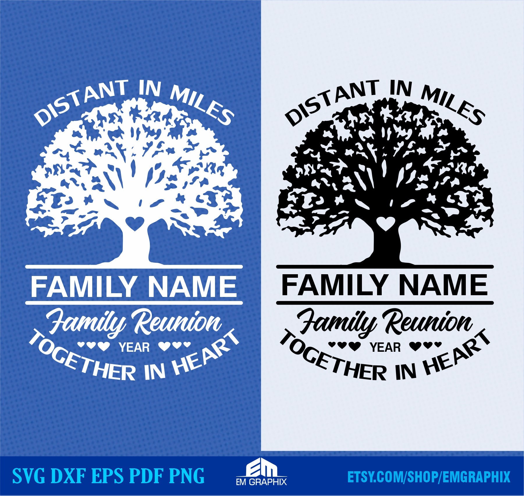 Family Reunion Tree SVG: Customizable Shirt Template (digital Download ...