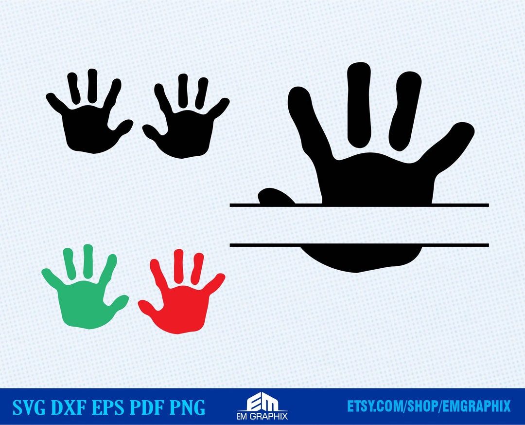 Hand Prints SVG, Hand Prints File Cut/sublimation Clipart, Vinyl Cut ...