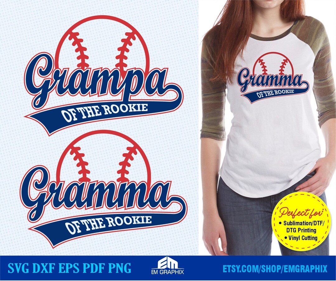 Rookie of the Year SVG, Baseball Birthday SVG, - Grampa of Rookie ...