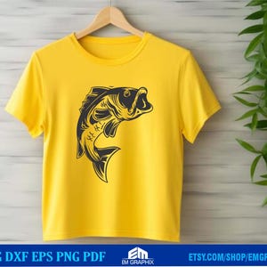 Large Mouth Bass Fish Svg, Outdoor Fishing Clipart, Fishing Graphic ...