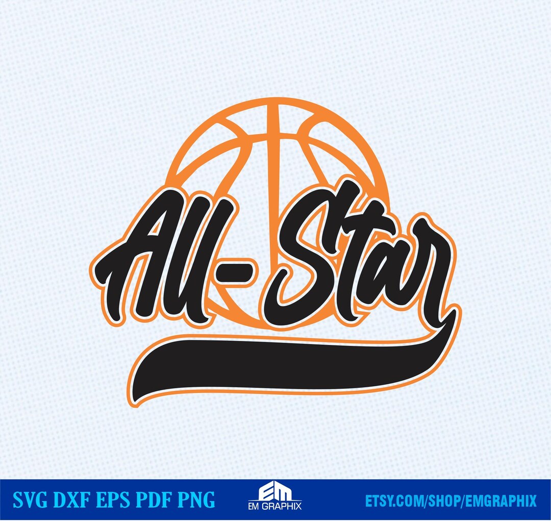 Basketball All-star SVG: Shirt Design, Decals, Mugs (digital Cut Files ...