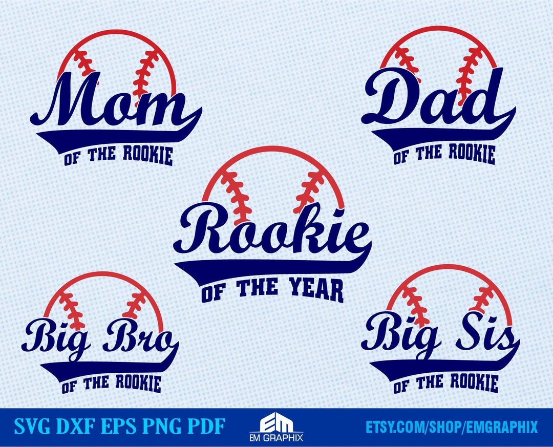 Rookie of the Year Family SVG: Baseball Birthday Designs (digital ...