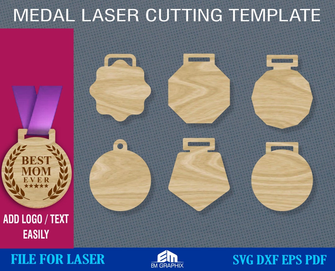 Medal Laser Cutting Templateblank Medal Cut Pattern for - Etsy UK