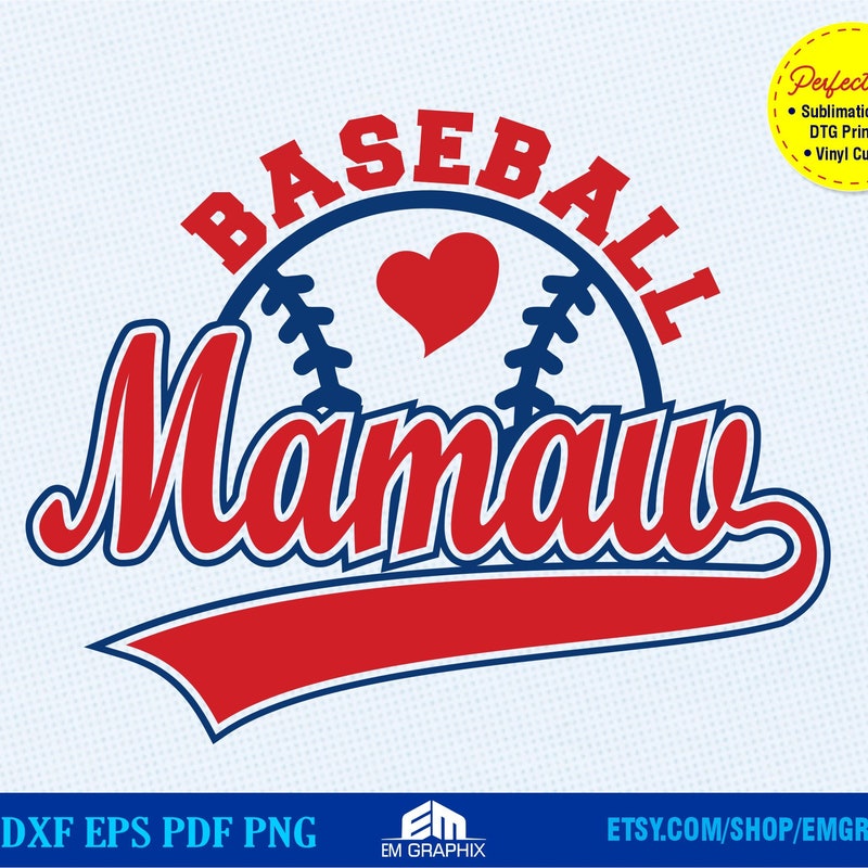 Baseball Mamaw Svg - Etsy