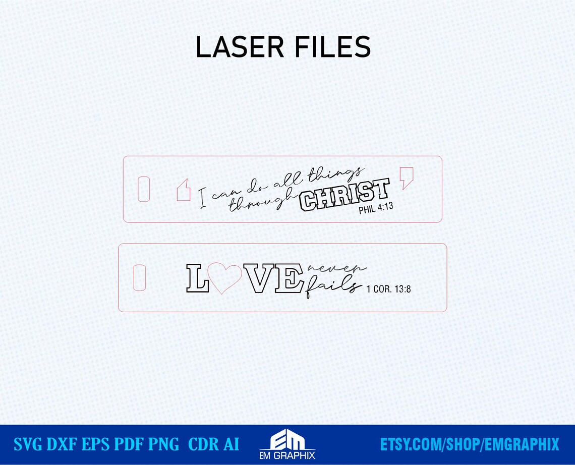 Christian Bookmark Svg Laser Cut File Bible Verse Svg Love - Etsy