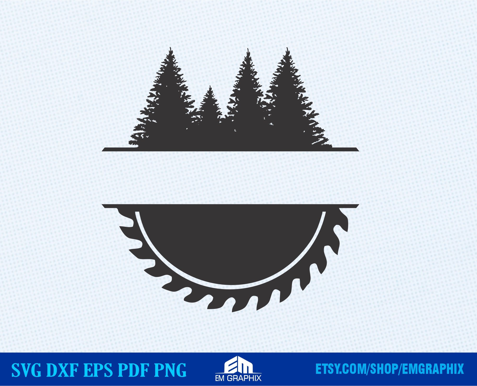 Saw Blade Split Monogram SVG: Forest Logging Logo (digital Download) - Etsy