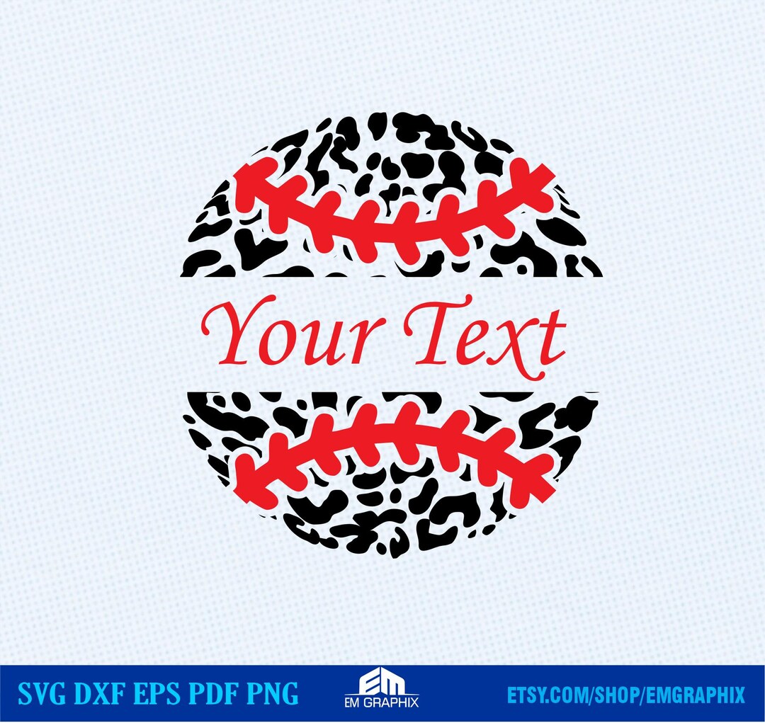 Baseball Monogram Svg | Leopard Monogram SVG | Cheetah Baseball Png SVG ...