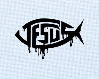 Christian Fish Svg, Jesus Fish Svg, Ichthys Svg, God Fish Svg, Cut File ...