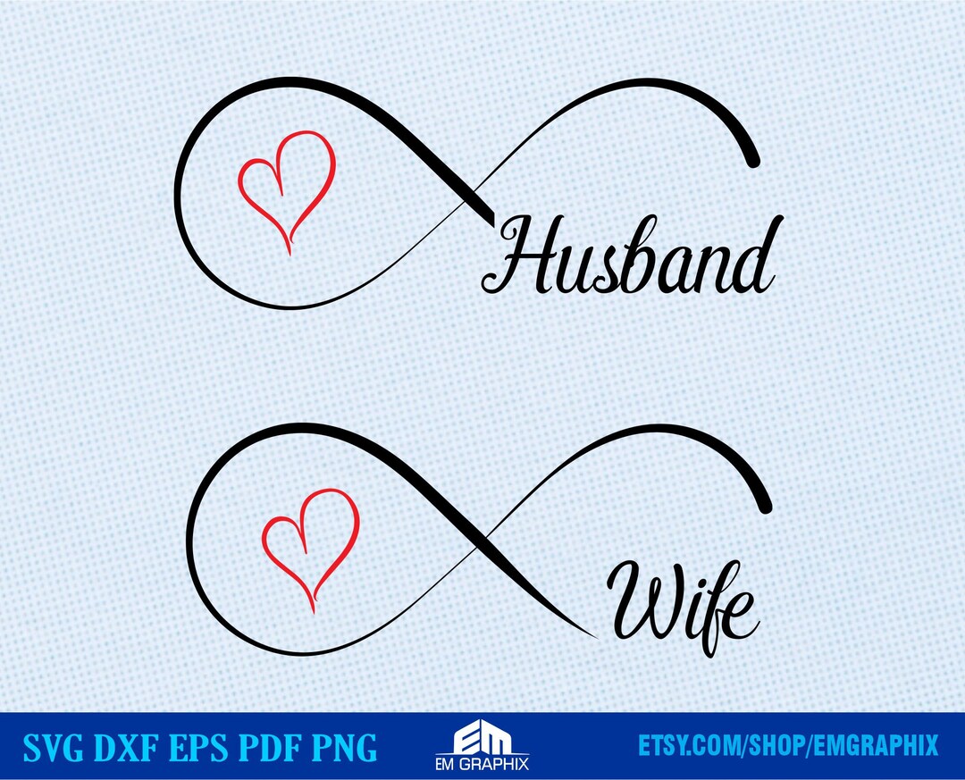 Husband and Wife Cut File Design - Svg, Dxf, Png, Eps | Couple Hubby ...