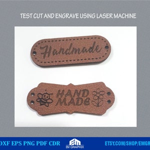 Handmade Tag Laser Cutting File, Leather Tag Cut Pattern for Laser ...